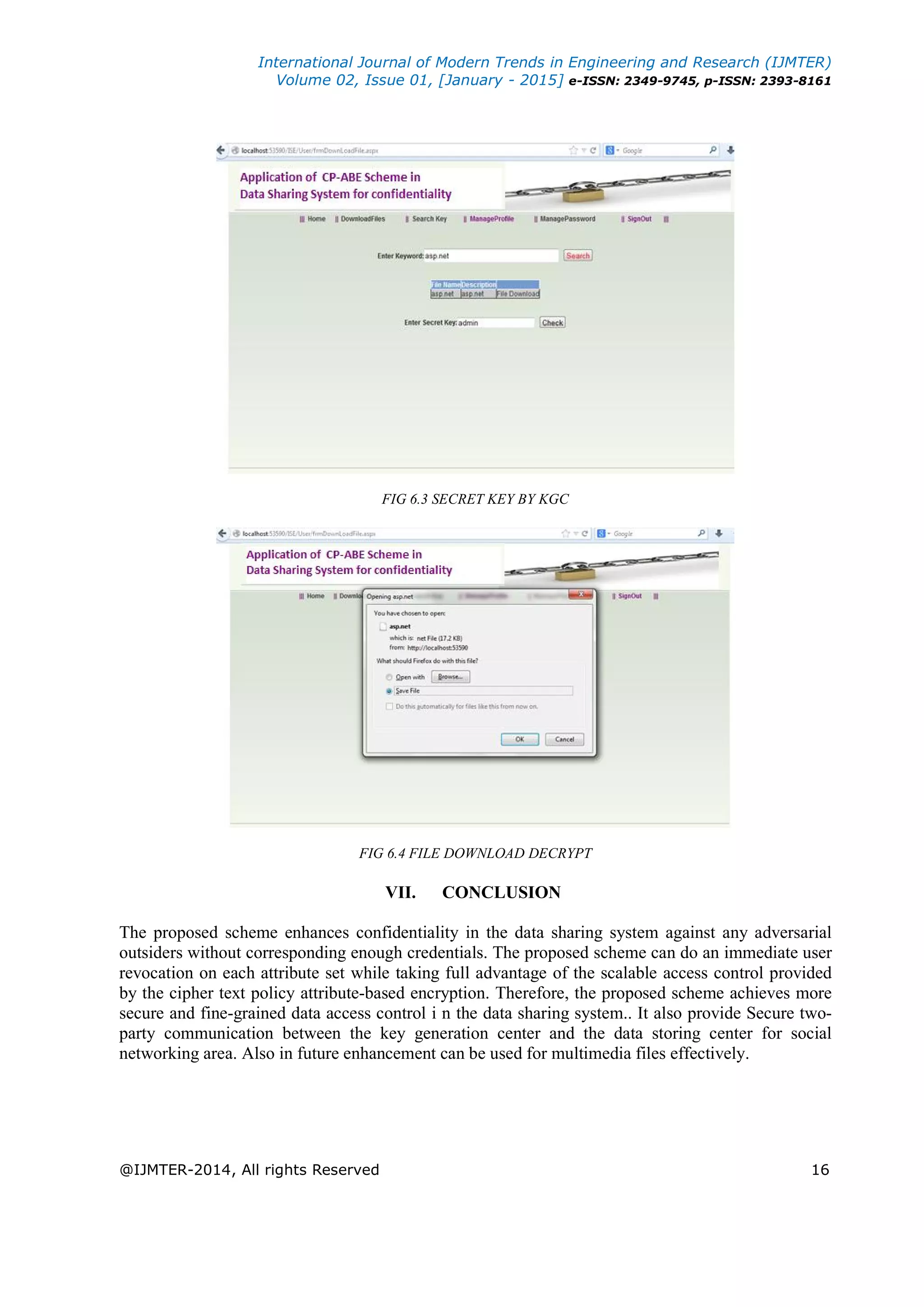 Application of CP-ABE Scheme in Data Sharing System for confidentiality ...