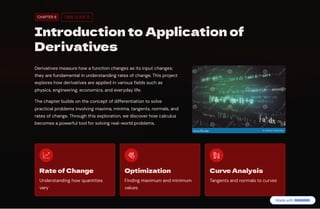 Application-of-Derivatives maths project for 12th | PDF