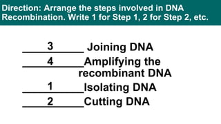 Application-of-DNA-Recombination-STEM-Students | PPT