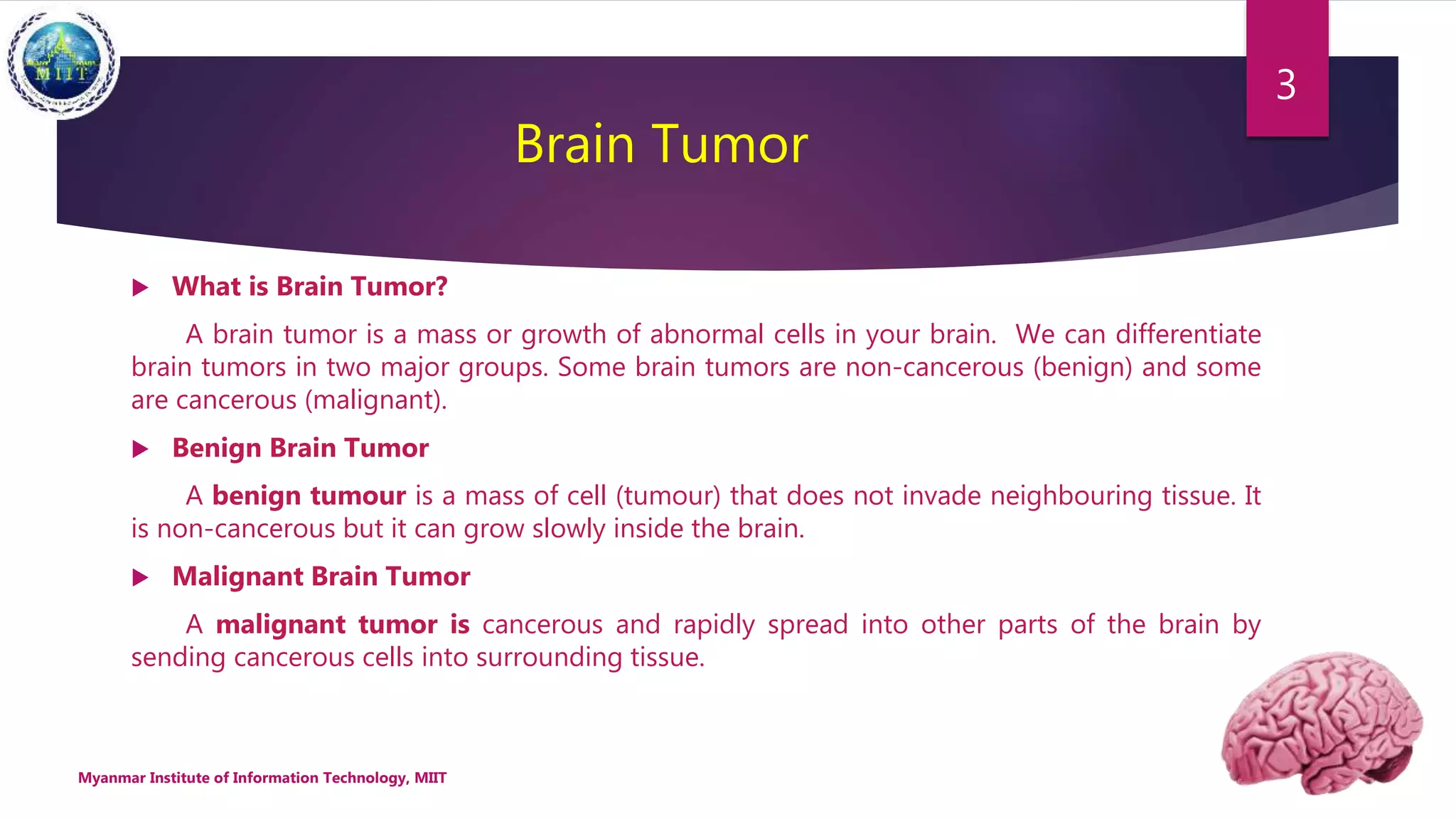 Application Of Image Segmentation In Brain Tumor Detection Pptx Brain And Nervous System