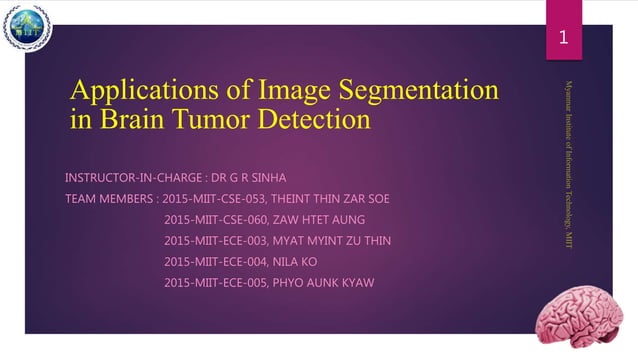 Application of-image-segmentation-in-brain-tumor-detection | PPTX | Brain and Nervous System ...