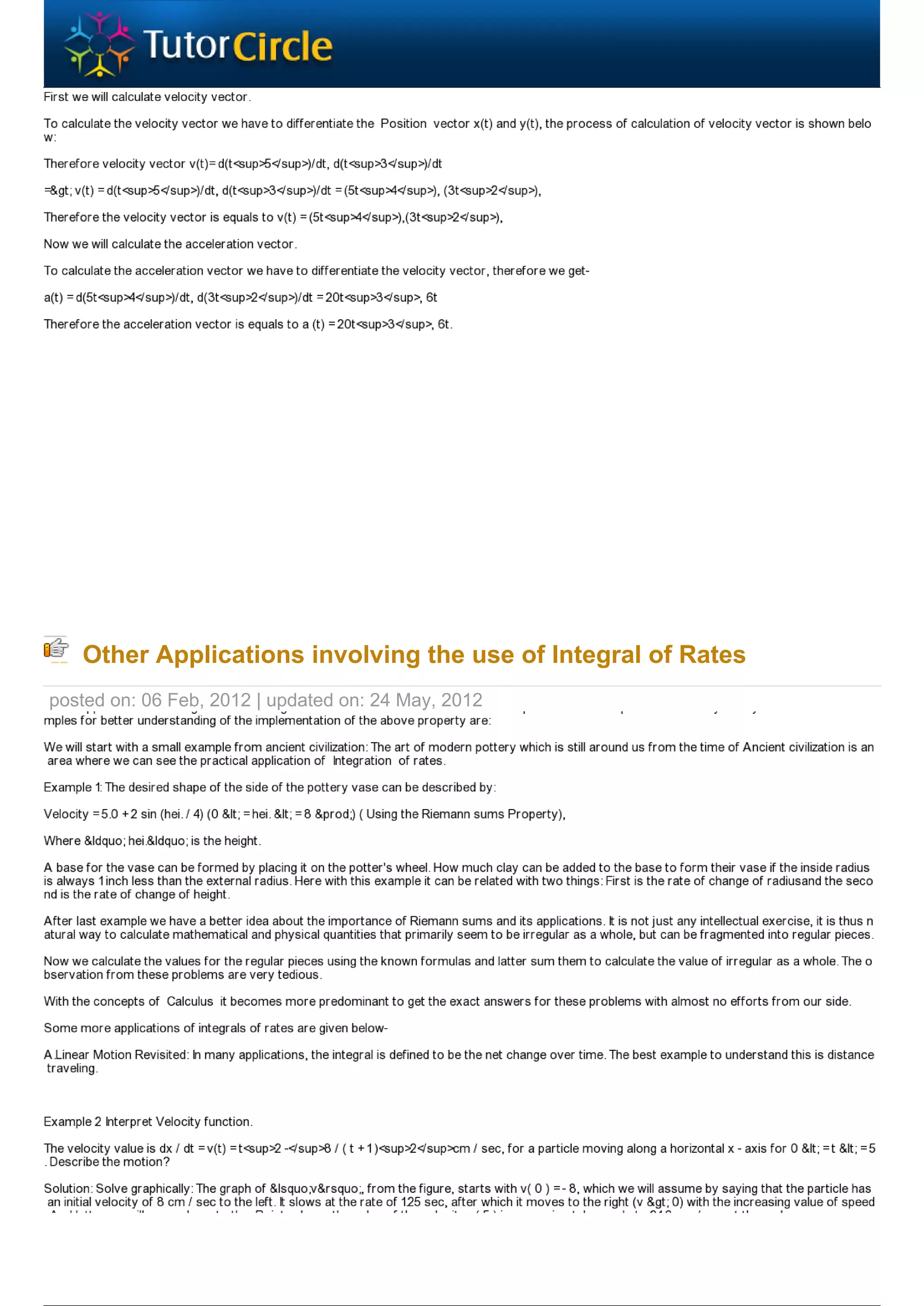 Application of Integration | PDF