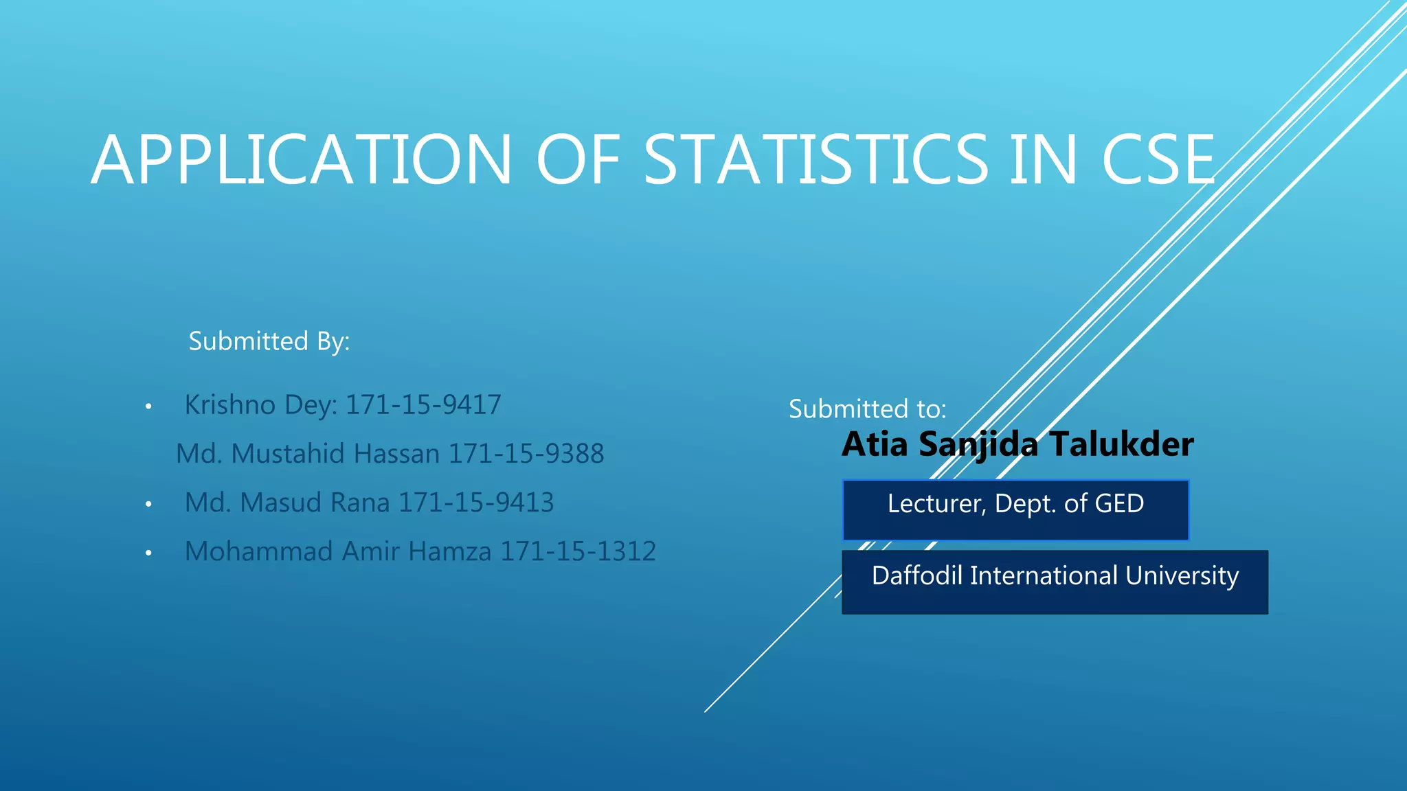 Application of-statistics-in-CSE | PPT