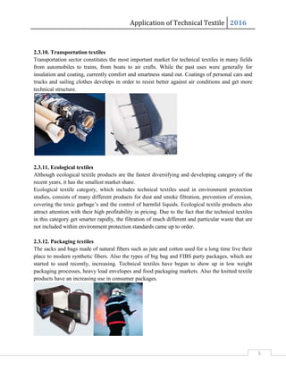 Application of-technical-textile | PDF