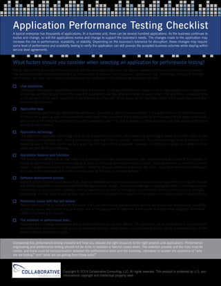 Application Performance Testing Checklist | PDF | Operating Systems ...
