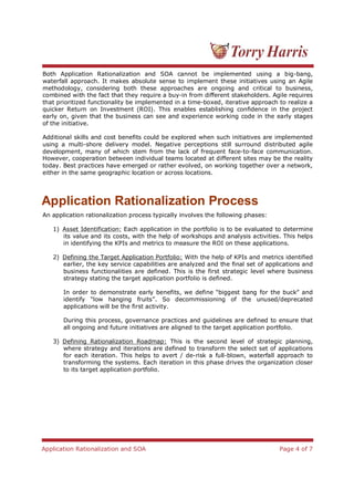 Application Rationalization | Torry Harris Whitepaper | PDF