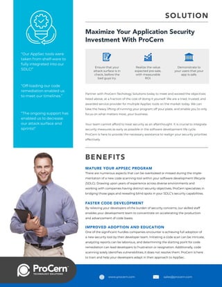 Application Security Services | ProCern Technology | PDF