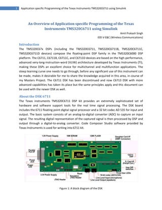 Application specific Programming of the Texas Instruments ... | DOCX