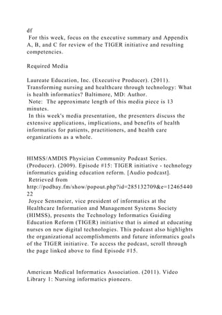 Application 1 Nursing Informatics Pioneers One of the major dri.docx