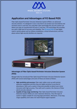 Application and Advantages of FO Based PIDS | PDF