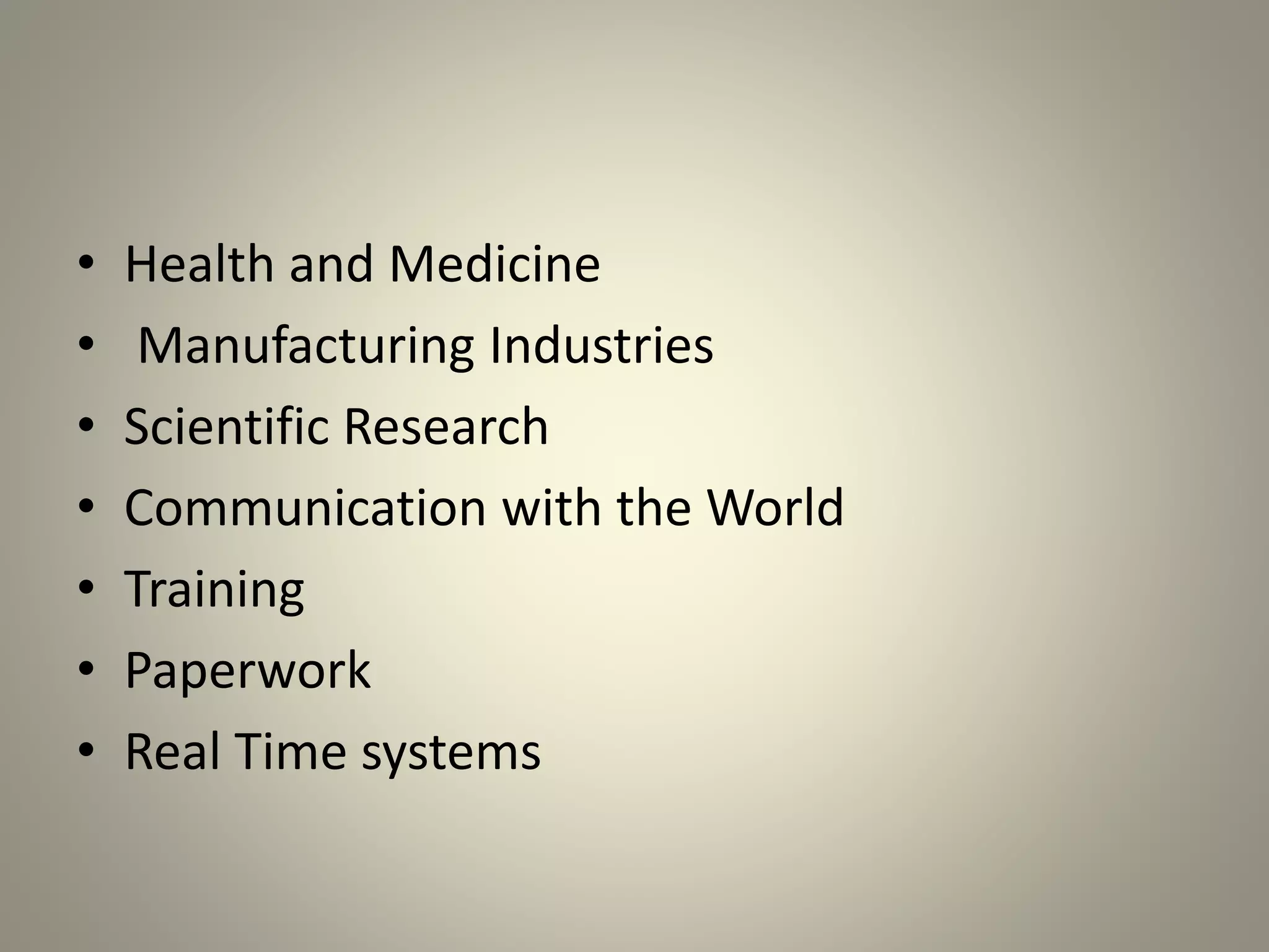 Application and charecteristics of cmptr | PPT