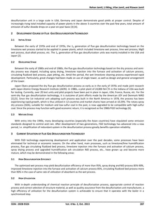 Application and development trend of flue gas desulfurization (fgd ...