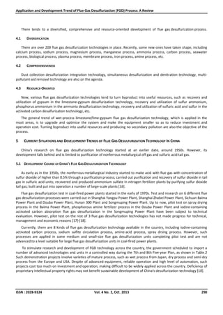 Application and development trend of flue gas desulfurization (fgd ...