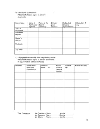 Application and instructions | PDF