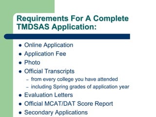 Application & Letters Information | PPT