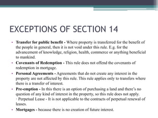 Application and relevance of rule against perpetuity | PPTX