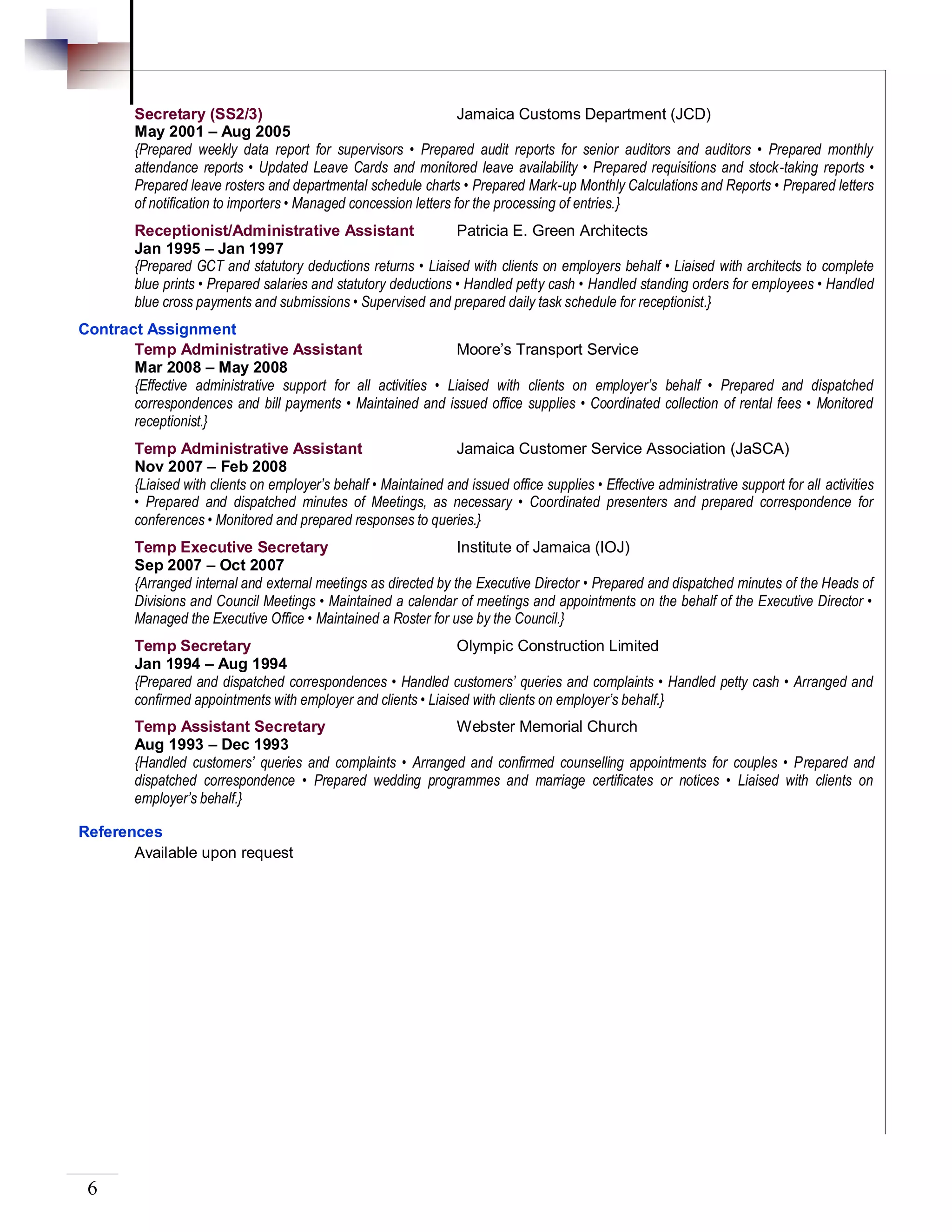 Application & Resume - Sandra Carr-Moore | PDF