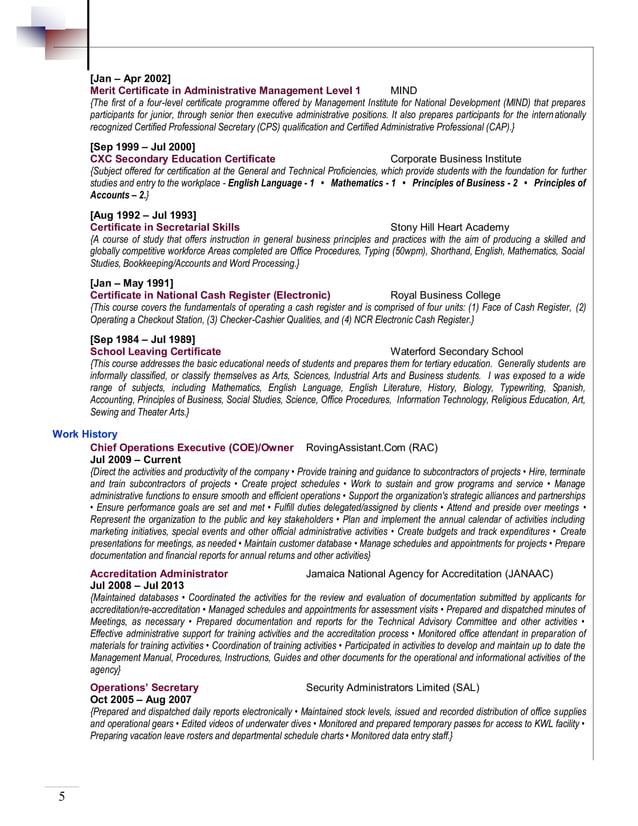 Application & Resume - Sandra Carr-Moore | PDF