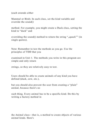 Application Animal Characteristics In today’.docx | Programming ...