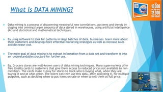 Application areas of data mining | PPTX