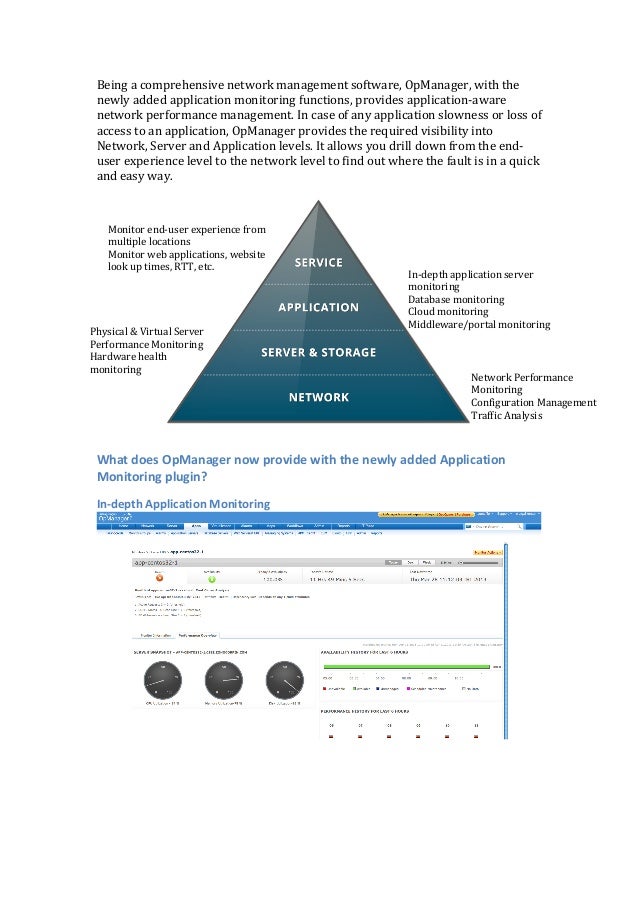 Application Aware Network Performance Management With Opmanager