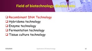 Applications Of Biotechnology In Pharmacology | PPTX