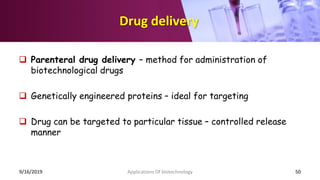 Applications Of Biotechnology In Pharmacology | PPTX