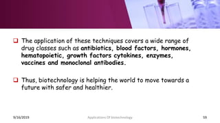 Applications Of Biotechnology In Pharmacology | PPTX