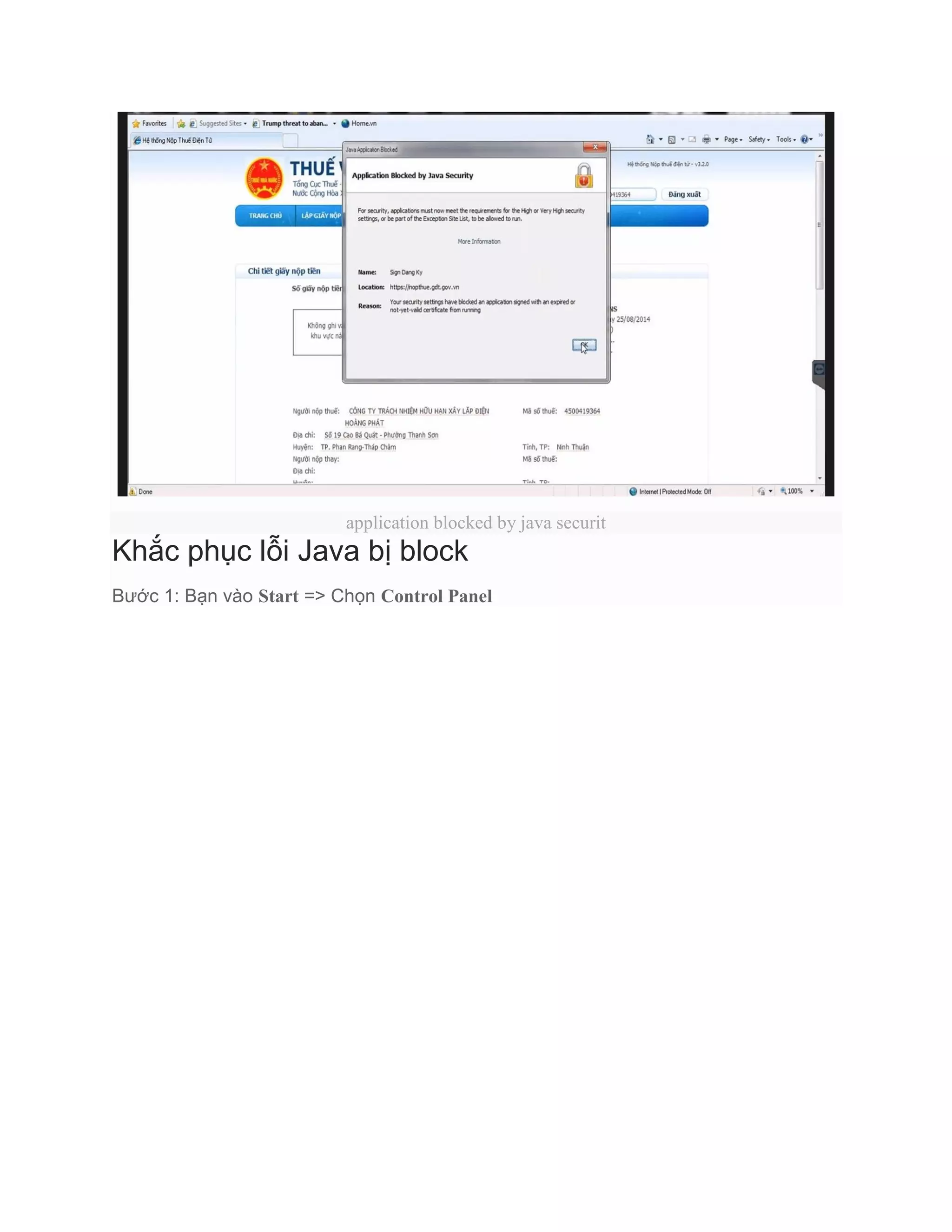 Cách khắc phục lỗi application blocked by security settings | PDF