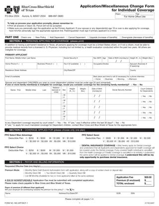 Application blue cross adv and choice | PDF