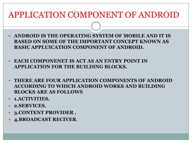Application component | PPT | Free Download