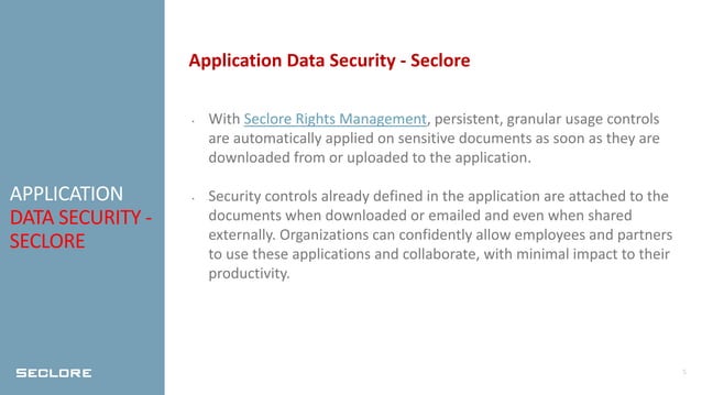 Application Data Security Seclore Ppt