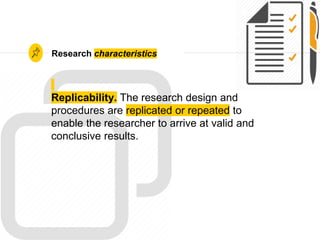Research: Meaning and Characteristics | PPTX