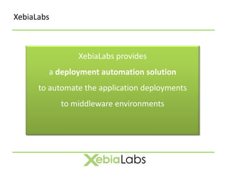 Application deployment automation (XebiaLabs) | PDF | Cloud Computing | Internet