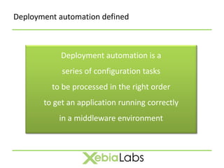 Application deployment automation (XebiaLabs) | PDF | Cloud Computing | Internet
