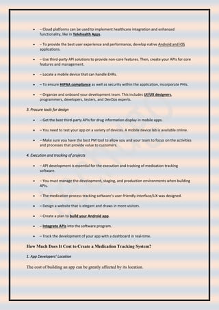 Application Development for Medication Tracker- Guidelines, Features ...