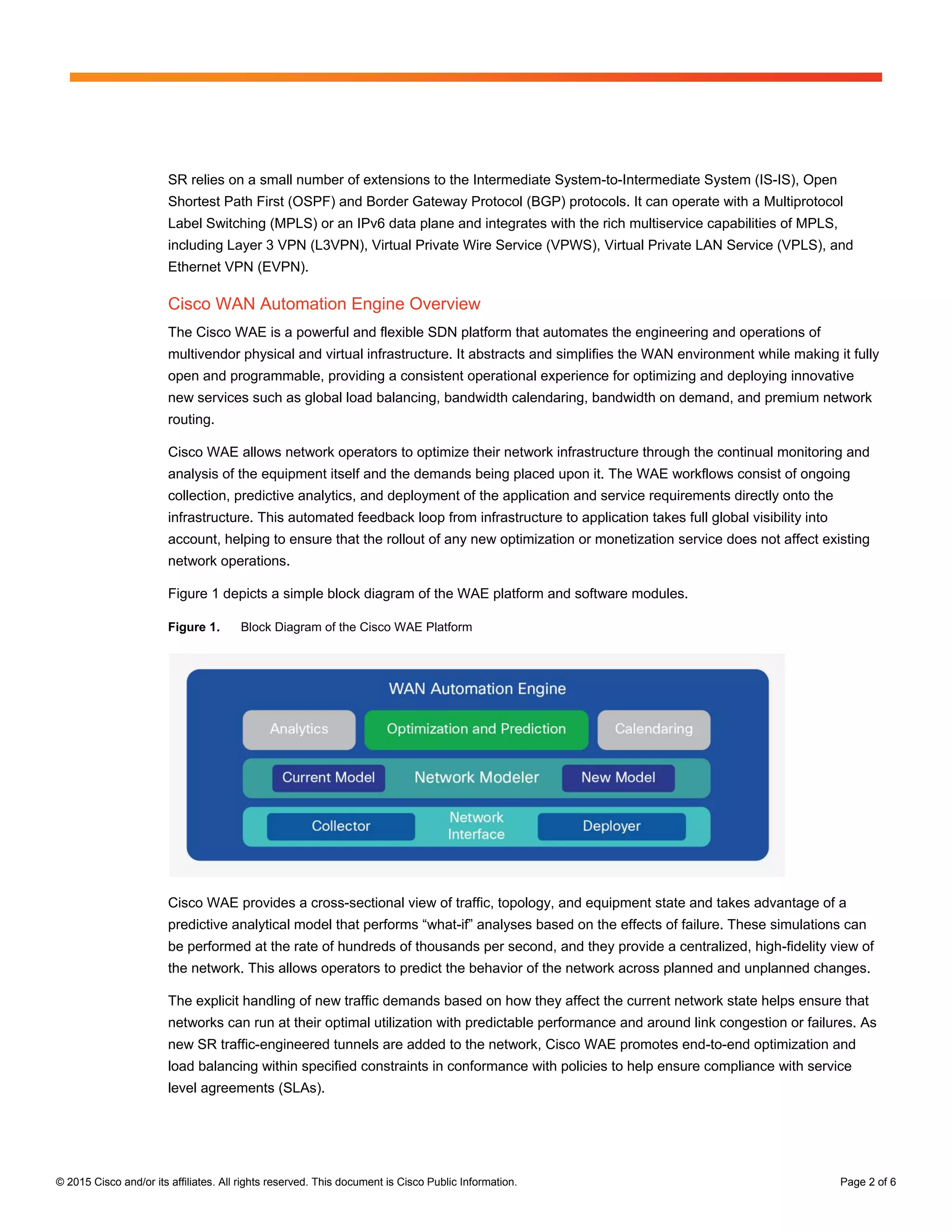 Application Engineered Routing Segment Routing And The Cisco Wan