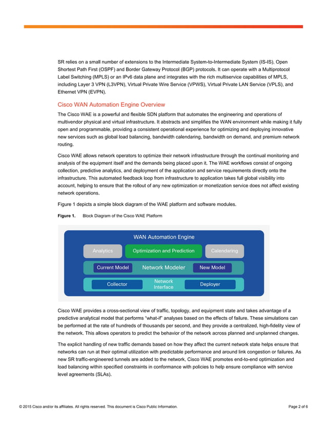 Application Engineered Routing Segment Routing And The Cisco Wan Automation Engine Pdf