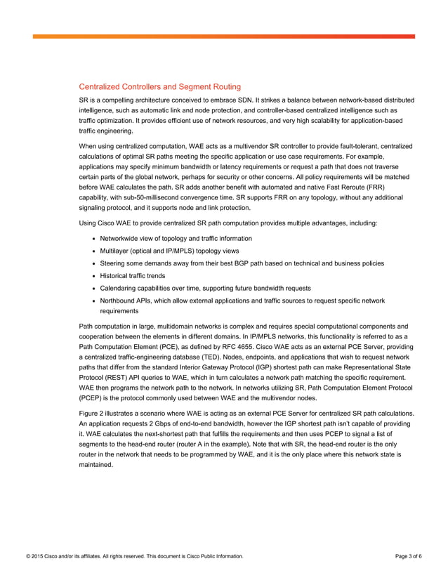 Application Engineered Routing Segment Routing And The Cisco Wan Automation Engine Pdf