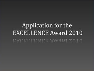 Application Excellence Award Lueneburg2 | PPT