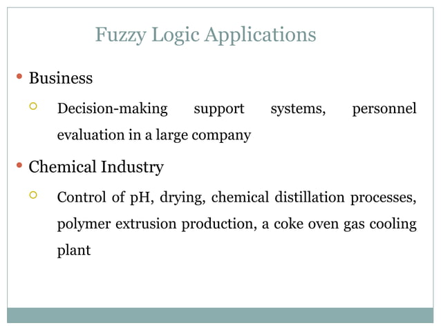 Application Of Fuzzy Logic Design 1 With Ppt