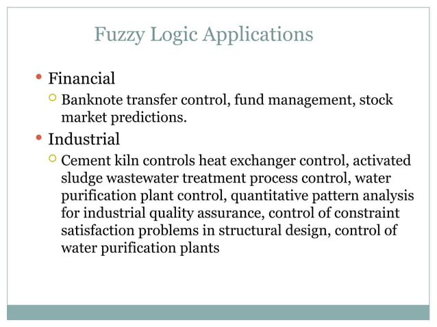 Application Of Fuzzy Logic Design 1 With Ppt
