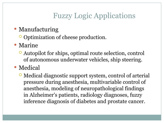 Application Of Fuzzy Logic Design 1 With Ppt