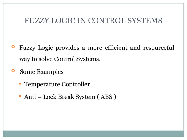 Application of Fuzzy logic Design 1 with | PPT