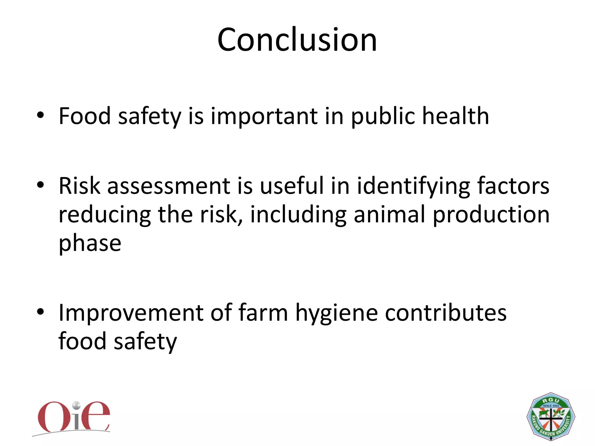 Application of food safety risk assessment in identifying effective ...
