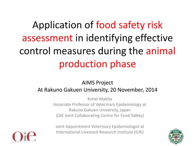 Application of food safety risk assessment in identifying effective ...