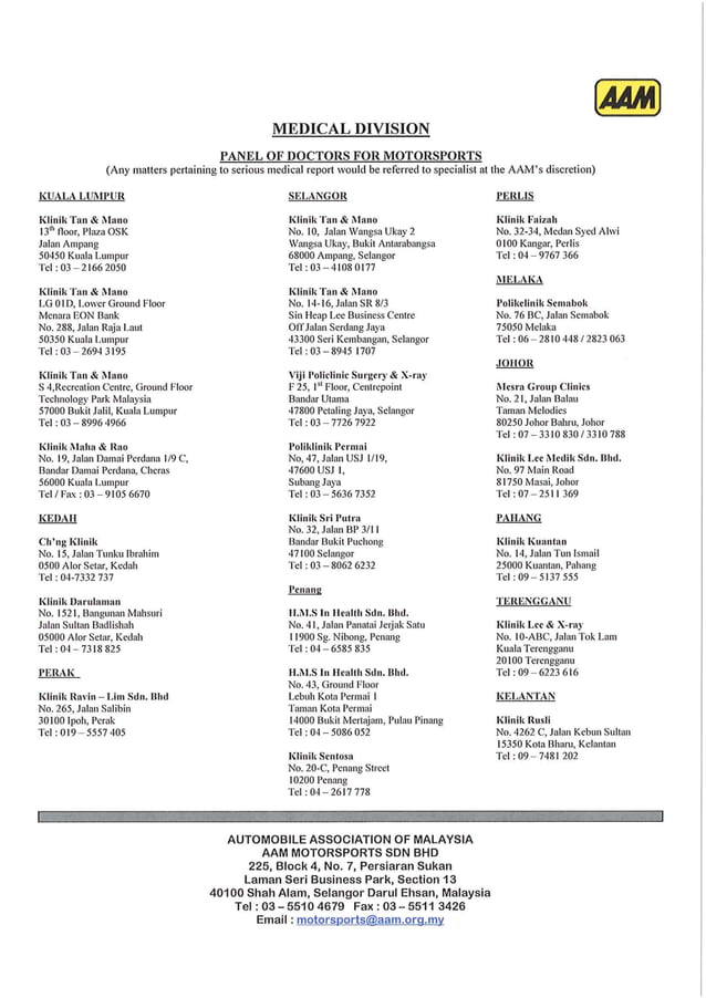 Application for AAM Motorsports RACING LICENCE | PDF | Racing Video Games | Video Game Genres