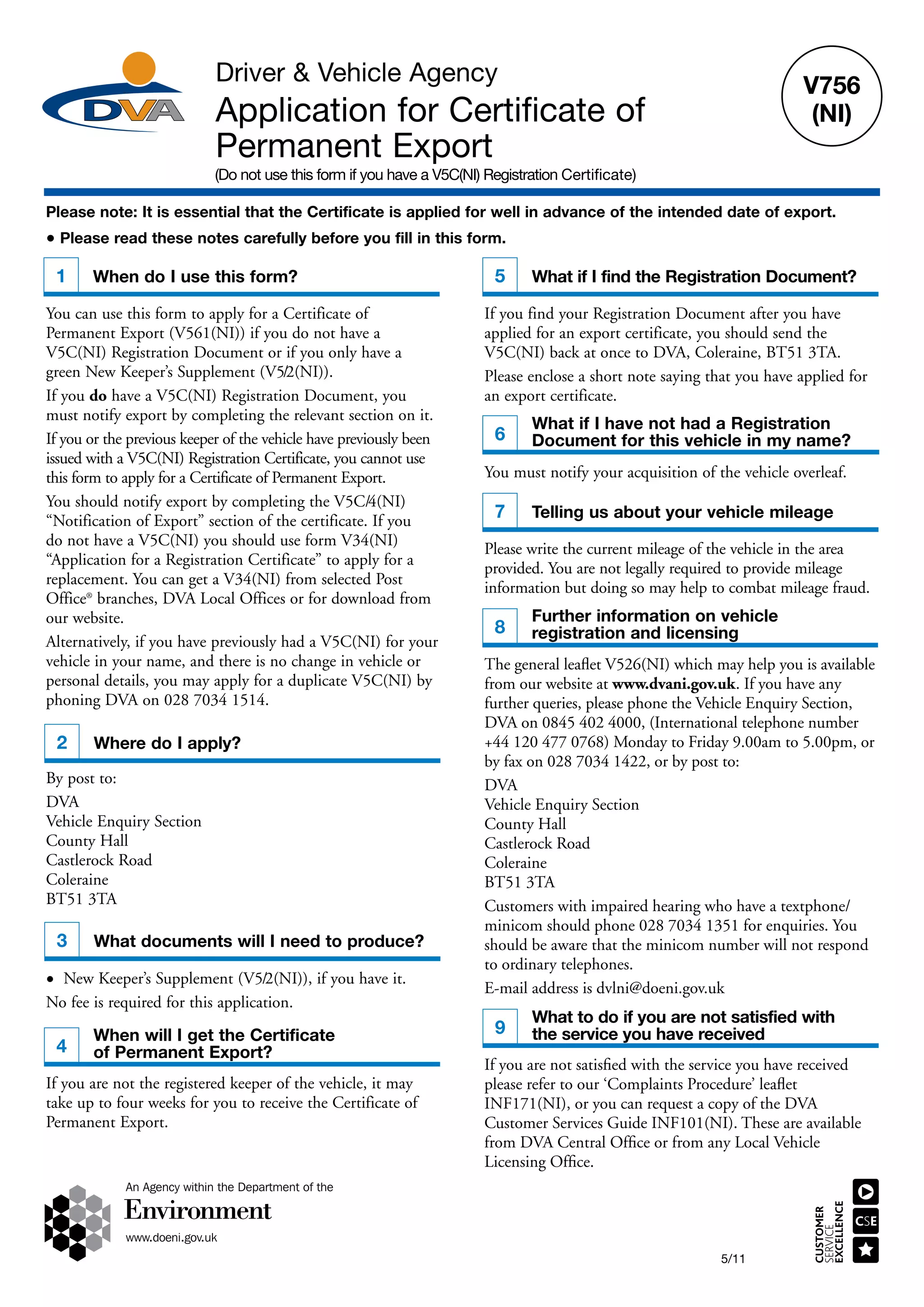 Application for certificate of export | PDF