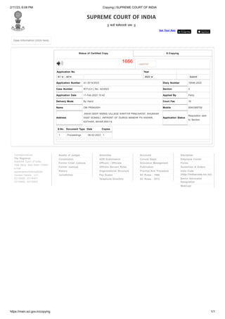 Application for Certified Copy of Order dated 6.2.23.pdf