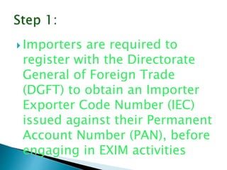 Application for imports | PPT